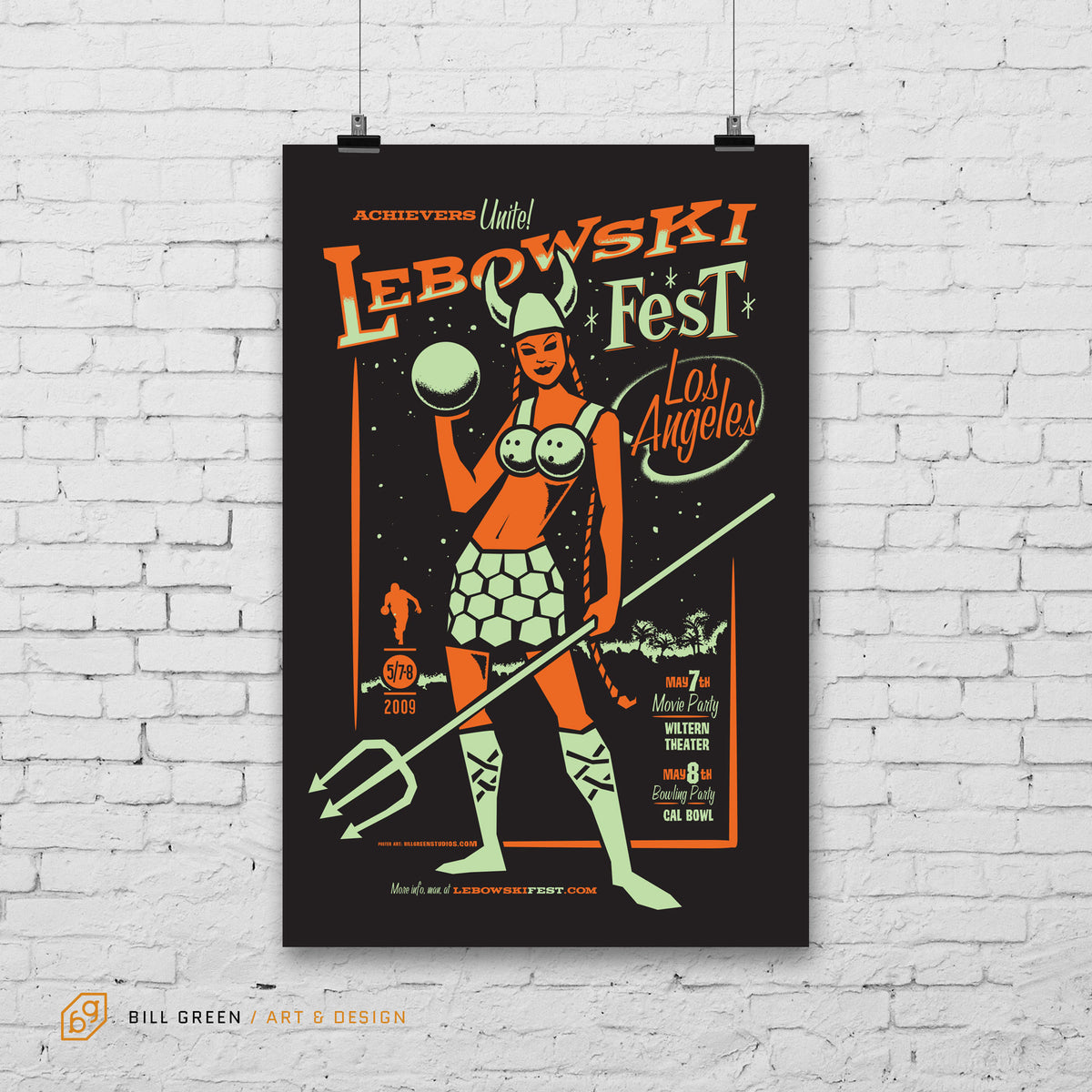 2009 Lebowski Fest Los Angeles G.I.T.D Screen Print – Bill Green Studios