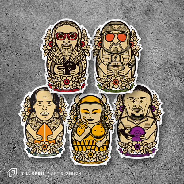 Nesting Doll Sticker Set – Bill Green Studios